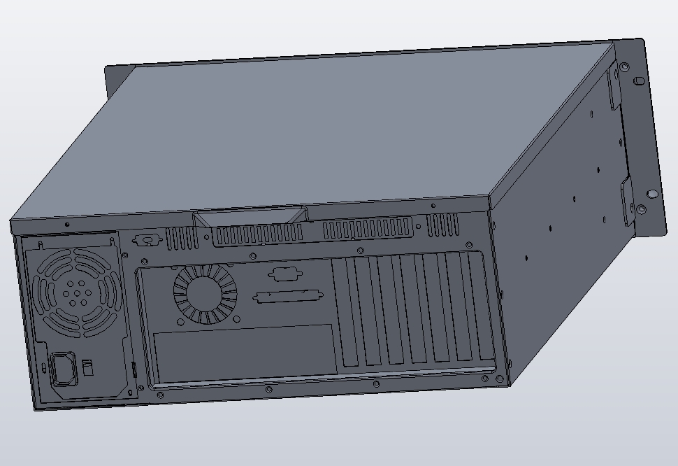 研华（ADVENTECH) 4U上架式工控机机箱图纸下载_钣金图纸图纸_箱体/电柜图纸 - 宏图网