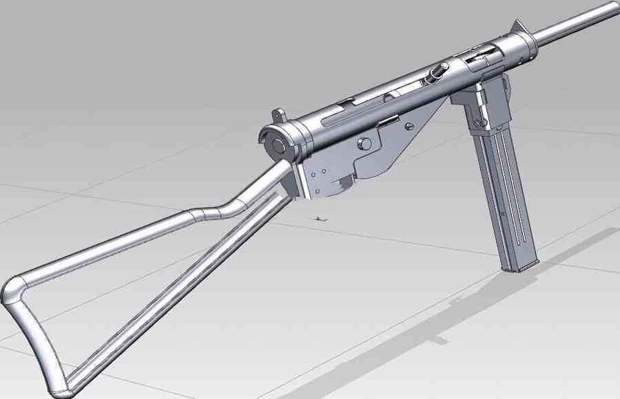 MP3008冲锋枪UG设计图纸下载_机械设备图纸_非标设备图纸 - 宏图网