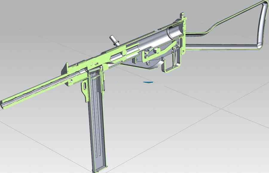 MP3008冲锋枪UG设计图纸下载_机械设备图纸_非标设备图纸 - 宏图网