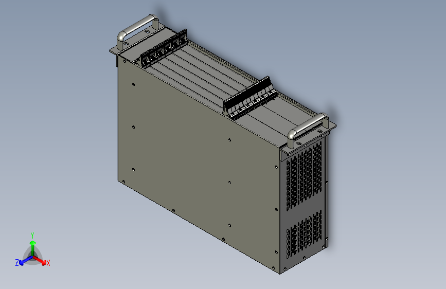 3U标准CPCI机箱三维图图纸下载_钣金图纸图纸_箱体/电柜图纸 - 宏图网
