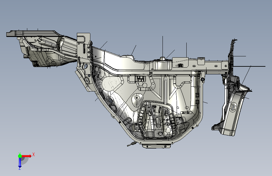 汽车后地板总装设计模型（CATIA+STP-700MB）图纸下载_交通运输图纸_其他图纸 - 宏图网