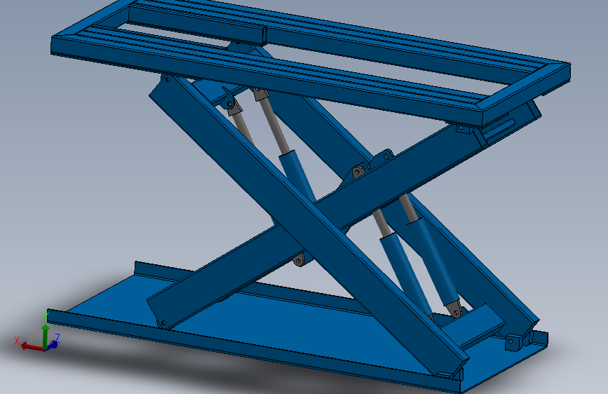 液压缸升降平台图纸下载_零部件模型图纸_液压及气动元件图纸 - 宏图网