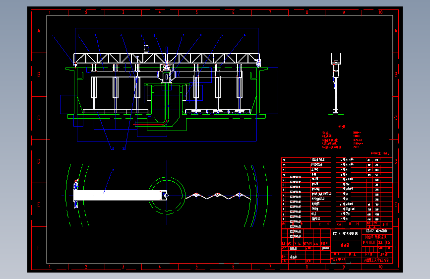 CZX17.4C-4500周边传动吸泥机（Dwg8张图）图纸下载_零部件模型图纸_传动部件图纸 - 宏图网