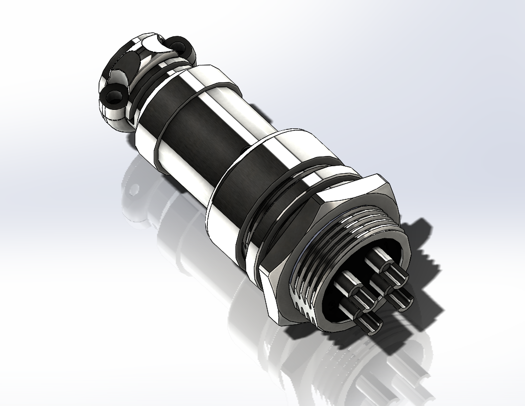 GX16-4P航空插头模型图图纸下载_航空航天图纸_航空类图纸 - 宏图网