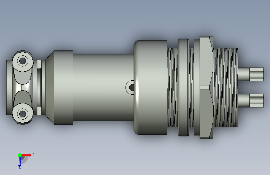 GX16-4P航空插头模型图图纸下载_航空航天图纸_航空类图纸 - 宏图网