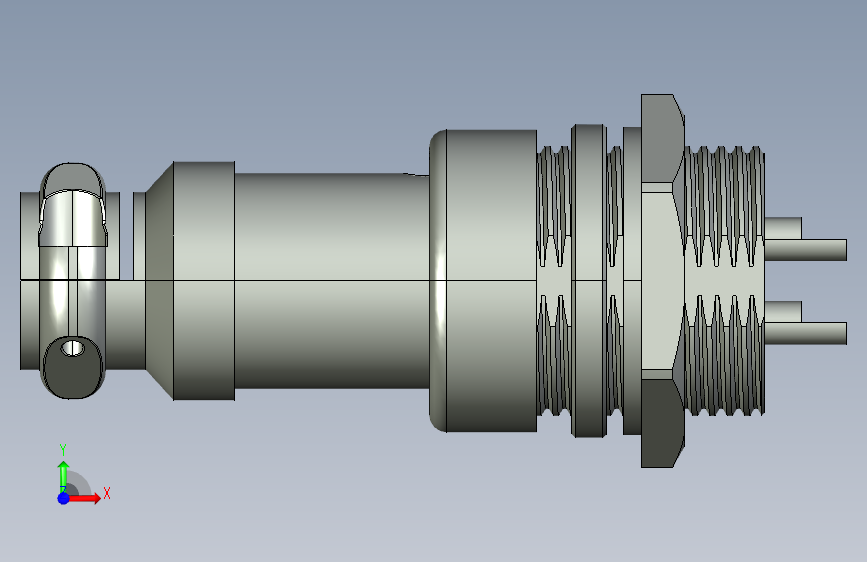 GX16-4P航空插头模型图图纸下载_航空航天图纸_航空类图纸 - 宏图网