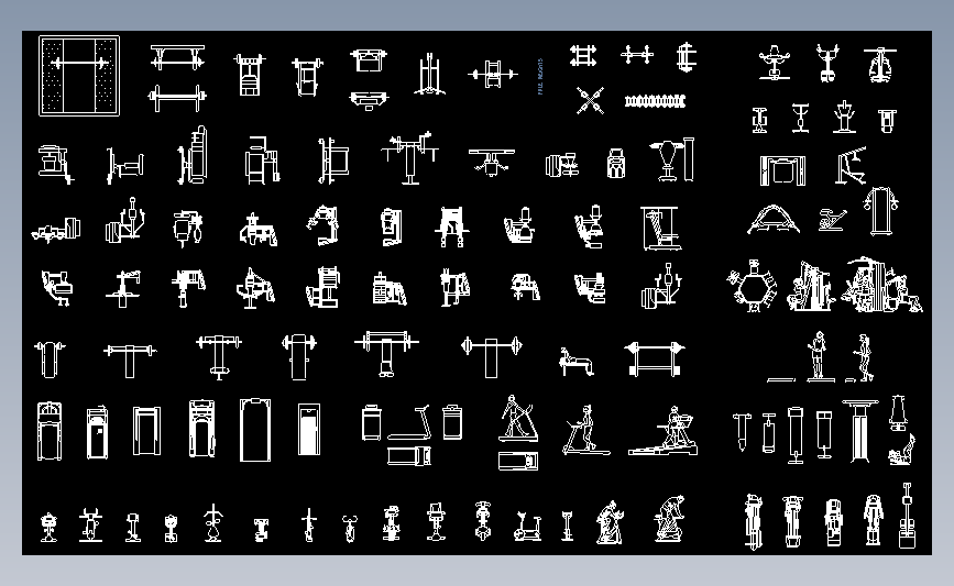 健身器材各种cad图纸下载_生活用品图纸_日常用品图纸 - 宏图网