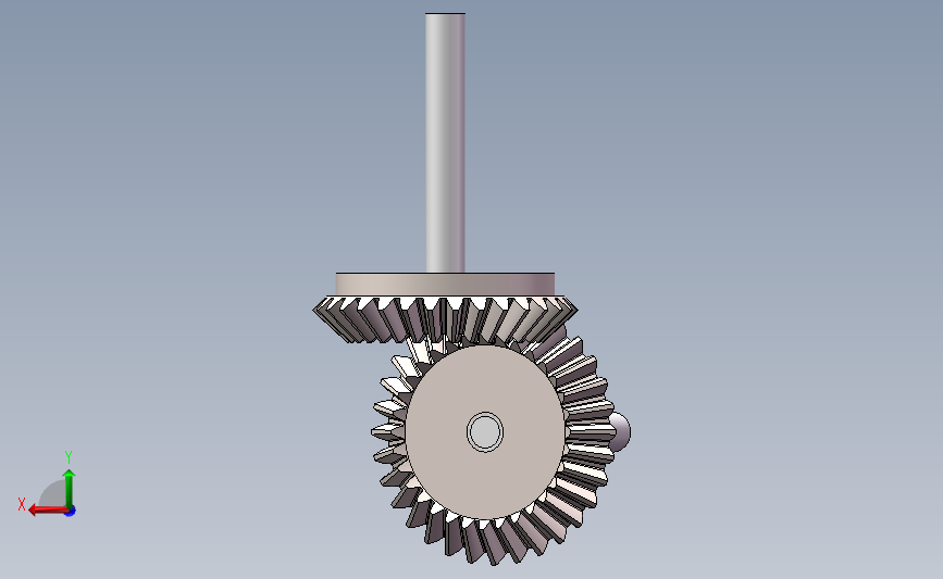 锥齿轮啮合传动图纸下载_零部件模型图纸_传动部件图纸 - 宏图网