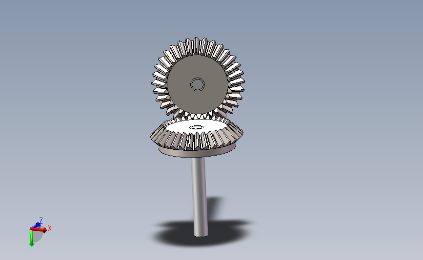 锥齿轮啮合传动图纸下载_零部件模型图纸_传动部件图纸 - 宏图网