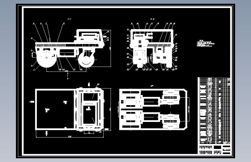 AGV自动导引小车CAD装配图（4-5张图）图纸下载_交通运输图纸_其他图纸 - 宏图网